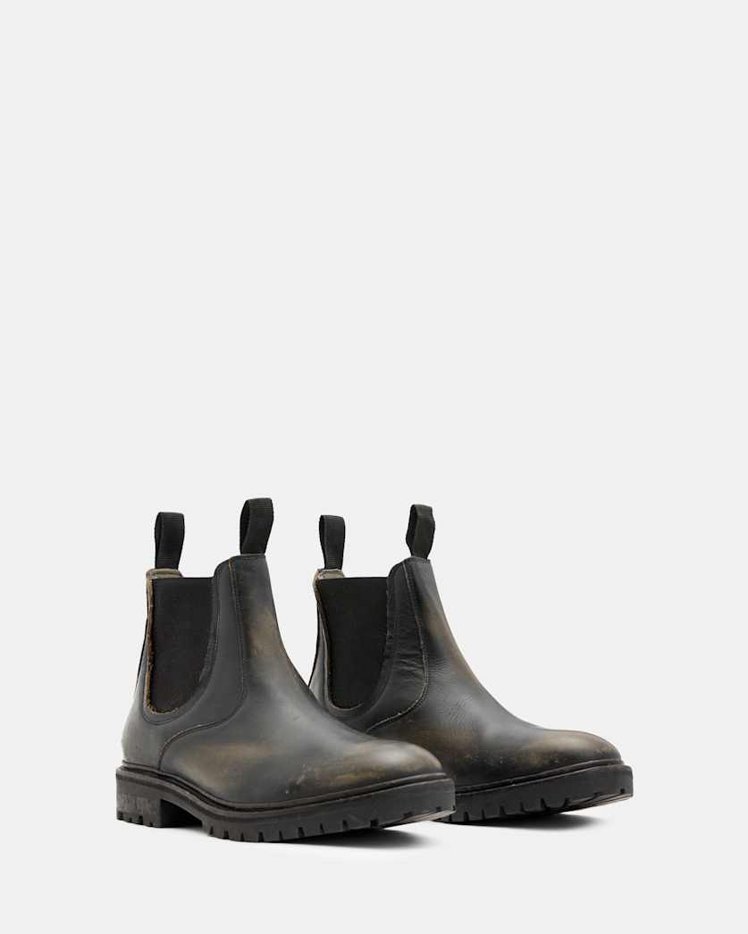 Toby Leather Chelsea Boots Dark Brown | ALLSAINTS